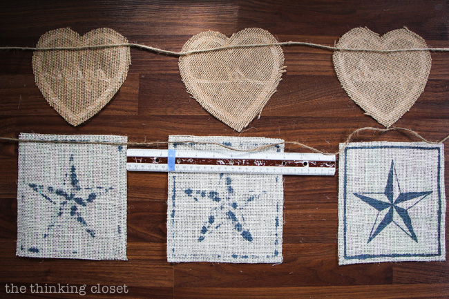 Nautical Star Burlap Banner: Stencil Material Tutorial - the thinking ...