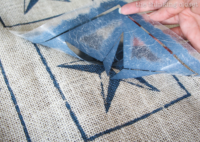 Nautical Star Burlap Banner: Stencil Material Tutorial - the thinking ...